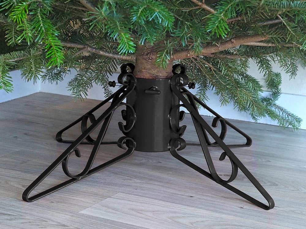 Traditional Red 6 inch Scrolled Christmas Tree Stand Four Legs — Home ...