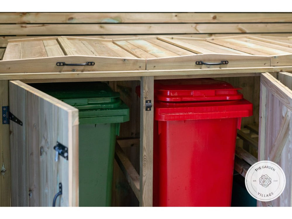Chatburn 2 Wheelie Bin & (2, 4 or 6) Recycle Box Store — Home & Garden ...