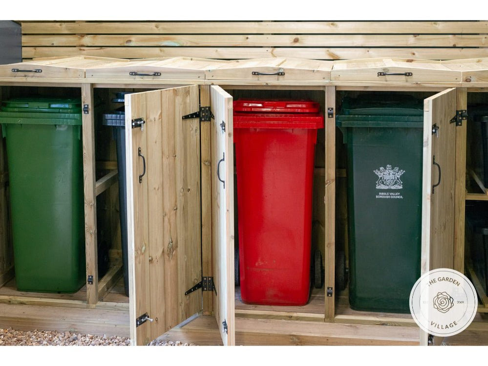 Chatburn 4 Wheelie Bin & Recycle Box Store — Home & Garden Extras