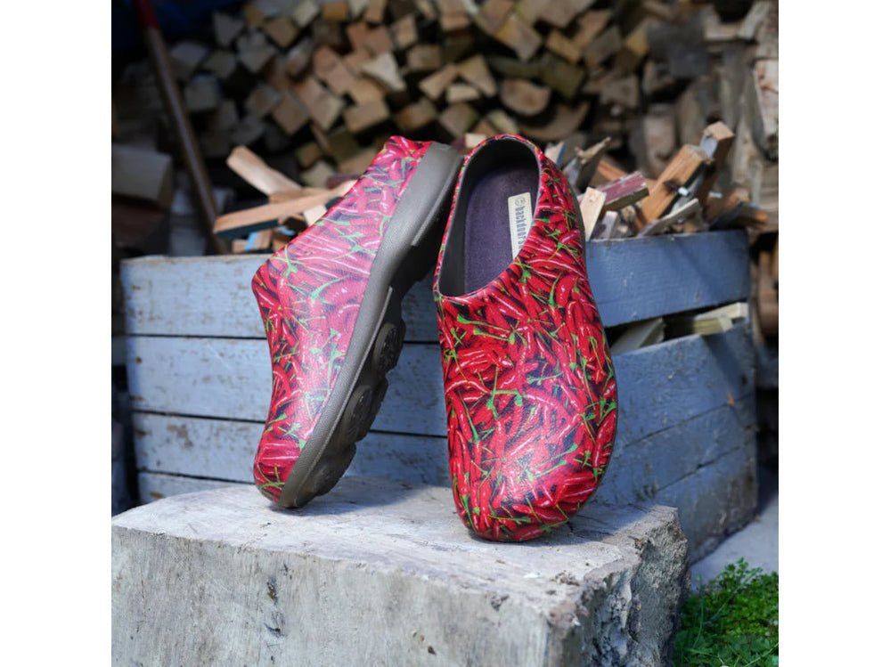 Chilli Pepper Chunky Tread Mens Clogs — Home & Garden Extras