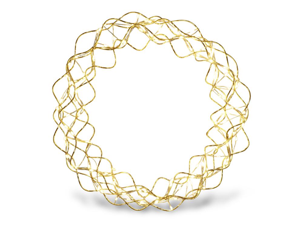 Xmas Haus LED Copper Gold Wreath – Indoor & Outdoor Christmas Decorati ...