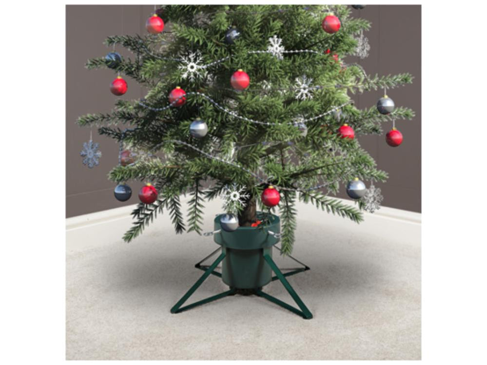 Christmas Tree Stand – 4 Legs with 4 Clamps for Secure Holiday Tree Se ...