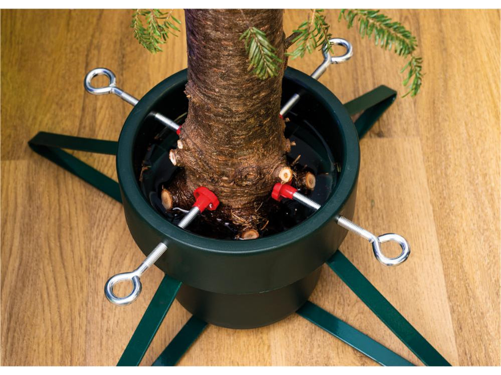 Christmas Tree Stand – 4 Legs with 4 Clamps for Secure Holiday Tree Se ...