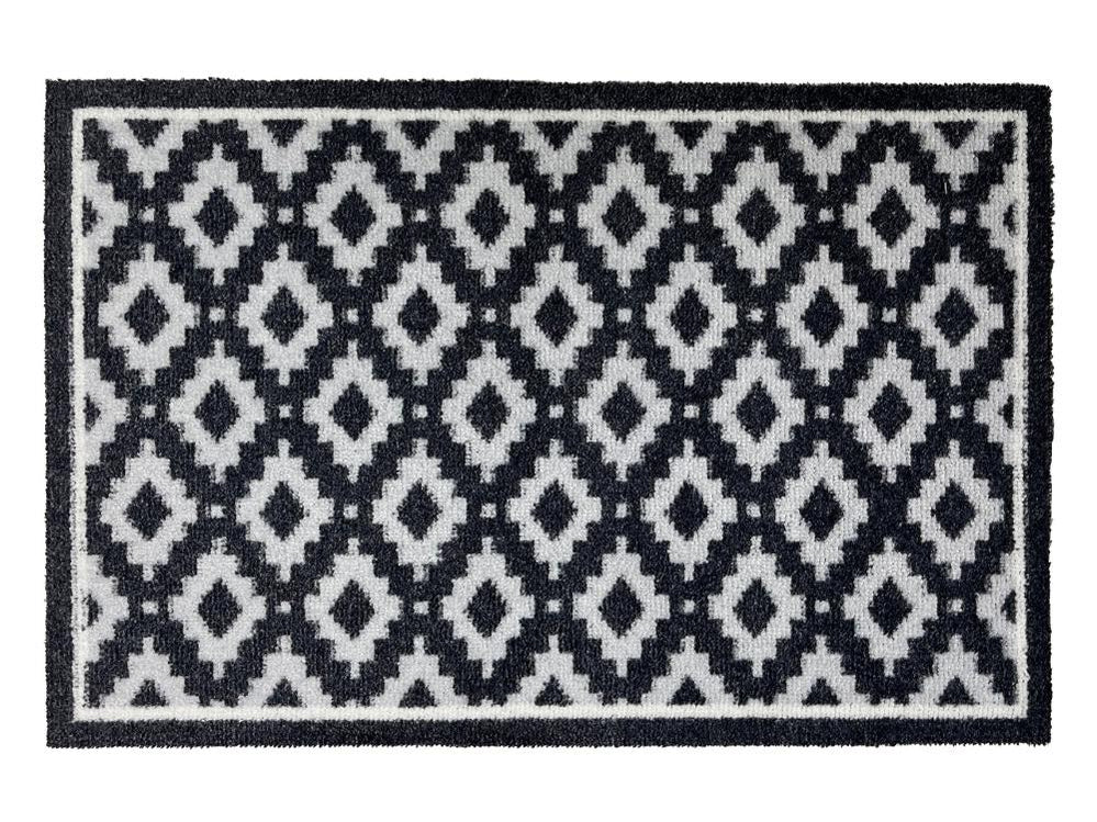Eco Flex Premium Washable Mat - Diamond Geo Grey — Home & Garden Extras