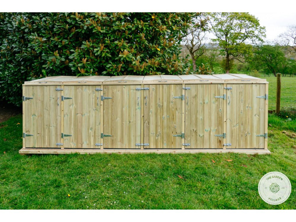 Shireburn Sextet Wheelie Bin Store (Galvanised Ironmongery) — Home ...