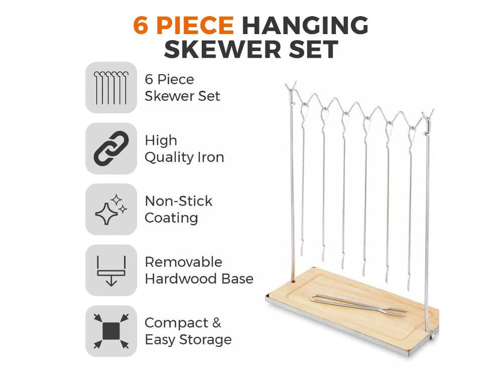 Tower Six-Piece Hanging Skewer Set with Stand — Home & Garden Extras