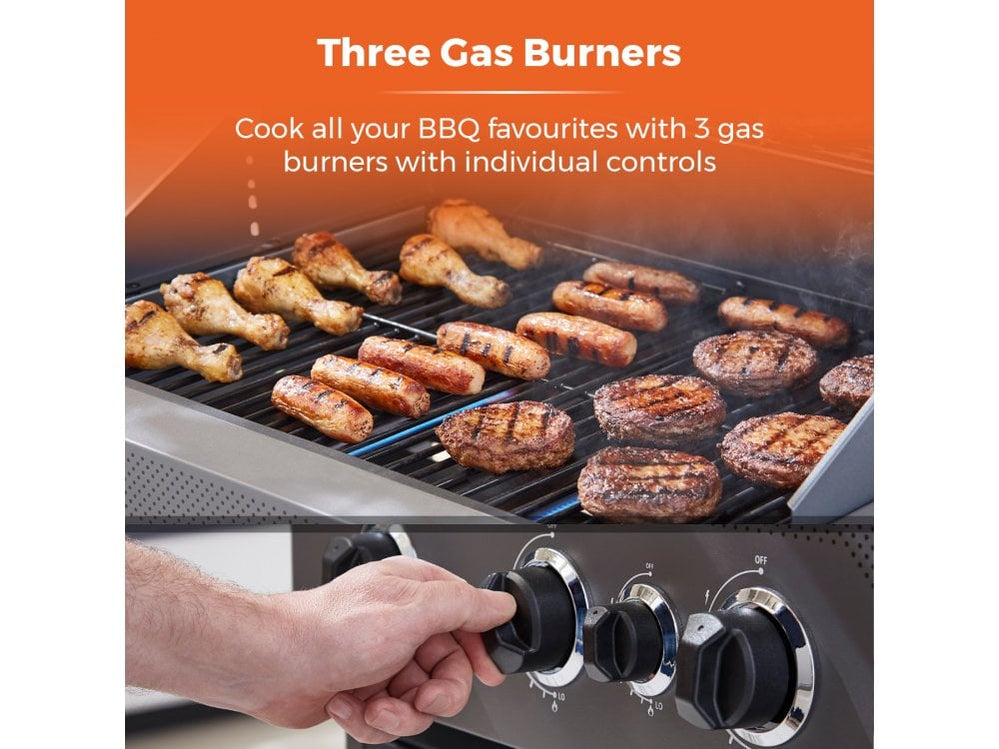 Stealth 3000 Three Burner BBQ with Side Burner — Home & Garden Extras