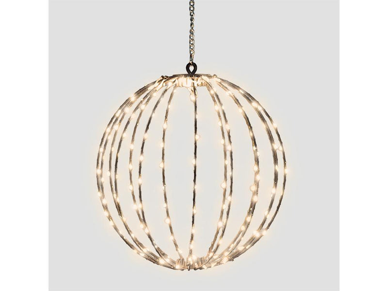 Pre Lit LED Sphere with Warm White Micro LEDs - Black Frame — Home ...