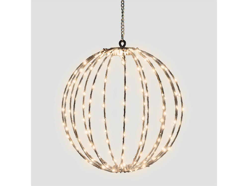 Xmas Haus Warm White LED Spheres – Black Frame, Timer Function, Versat ...