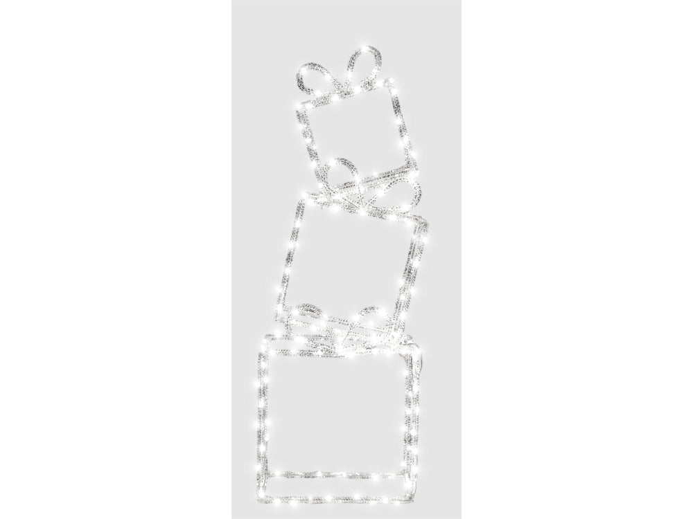 Xmas Haus Pre-Lit Stack of 3 Christmas Presents – 40 Warm White LEDs ...