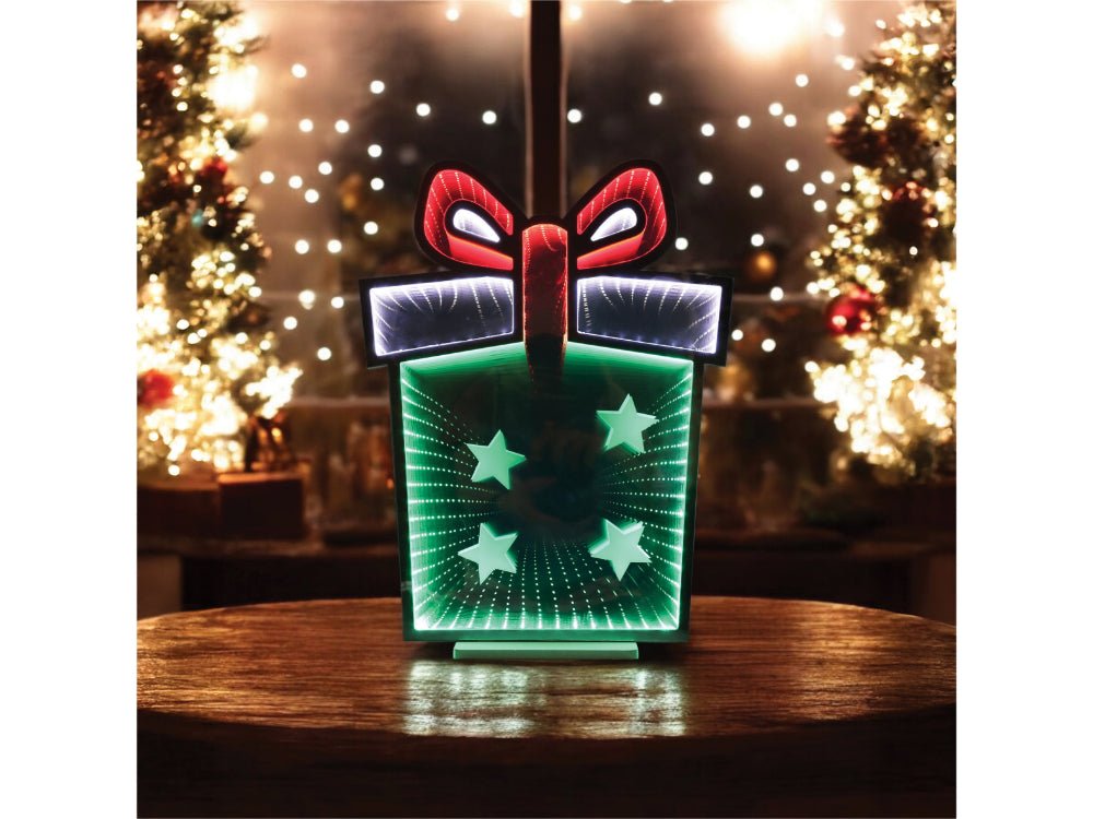 Xmas Haus Giftbox LED Infinity Christmas Decoration – 136 LEDs, 56cm H ...