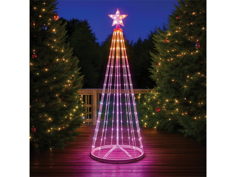 Xmas Haus Christmas Star Tree RGB LED – 1.2–2.1m with 118–280 LEDs, Ap ...
